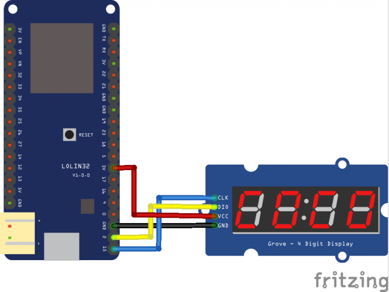 ESP32 and TM1637 7 segment display example