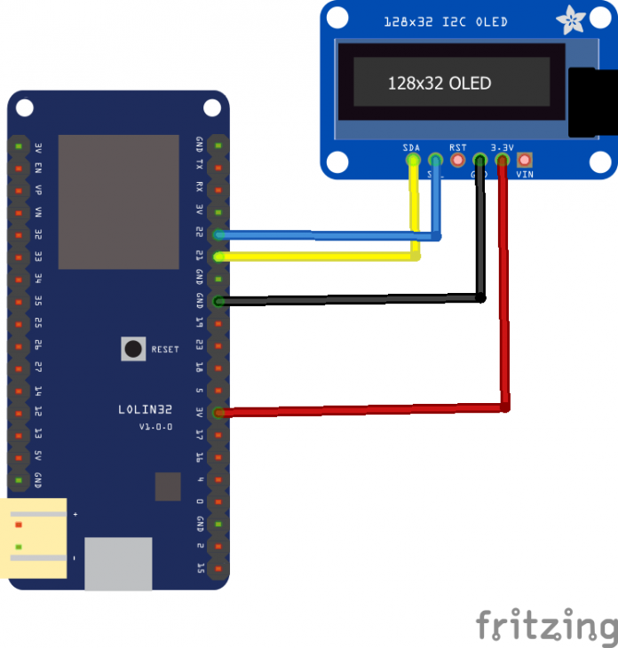 ESP32 and OLED display example