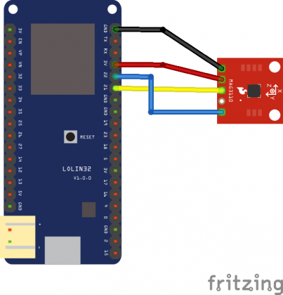 ESP32 and MAG3110 magnetic sensor example - ESP32 Learning