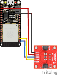 Connecting a STTS22H temperature sensor to an ESP32 example